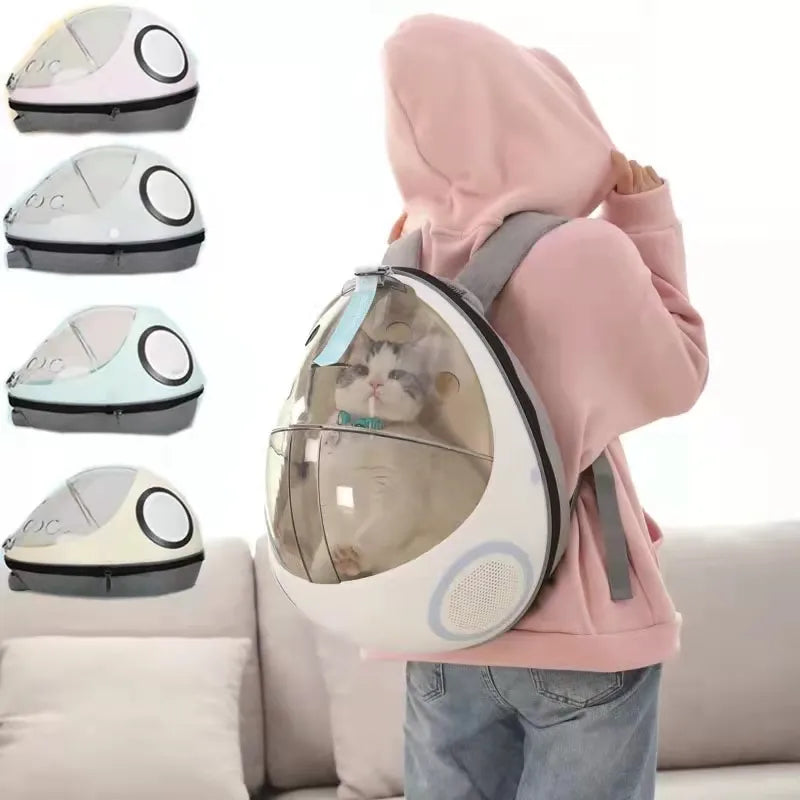 Water Drop Design Pet Backpack | Egg-Shaped pet Travel Backpack | BaconPaw